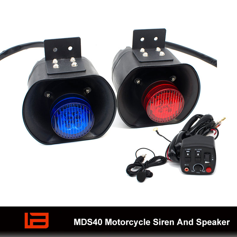 MDS40 Motorcycle Siren And Speaker With Lighthead | UNIT SIGNAL